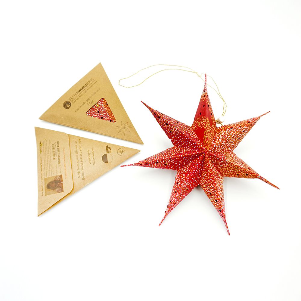 Explore Handcrafted Paper Star - 20 x 20cm-LBR810 | Better World Arts